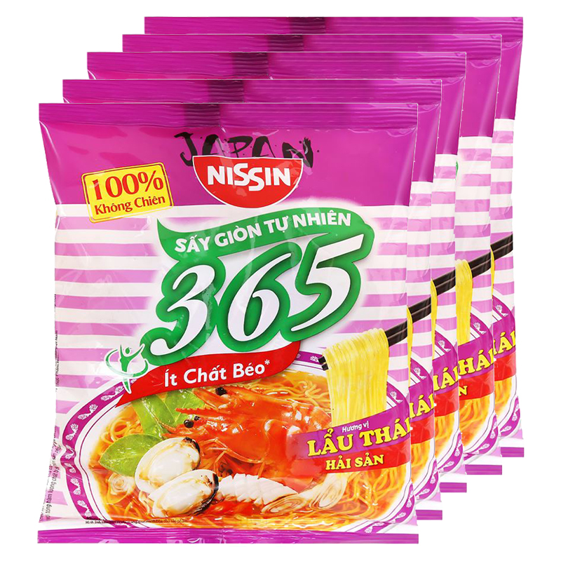 Mì không chiên Nissin 365 lẩu thái hải lốc 5 gói x 68g – Chuỗi Tạp Hóa Việt - Chuyên Sỉ Và Lẻ