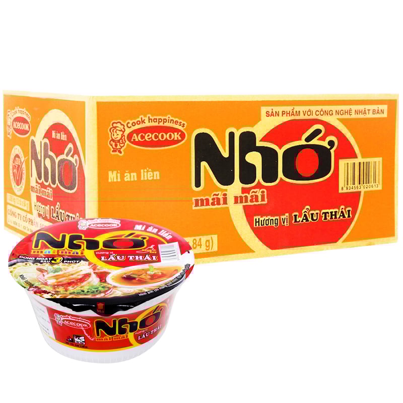 Mì lẩu Thái Acecook Nhớ mãi mãi tô 84g – Chuỗi Tạp Hóa Việt - Chuyên Sỉ ...