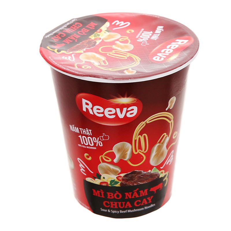 Mì Reeva bò nấm chua cay ly 65g – Chuỗi Tạp Hóa Việt - Chuyên Sỉ Và Lẻ