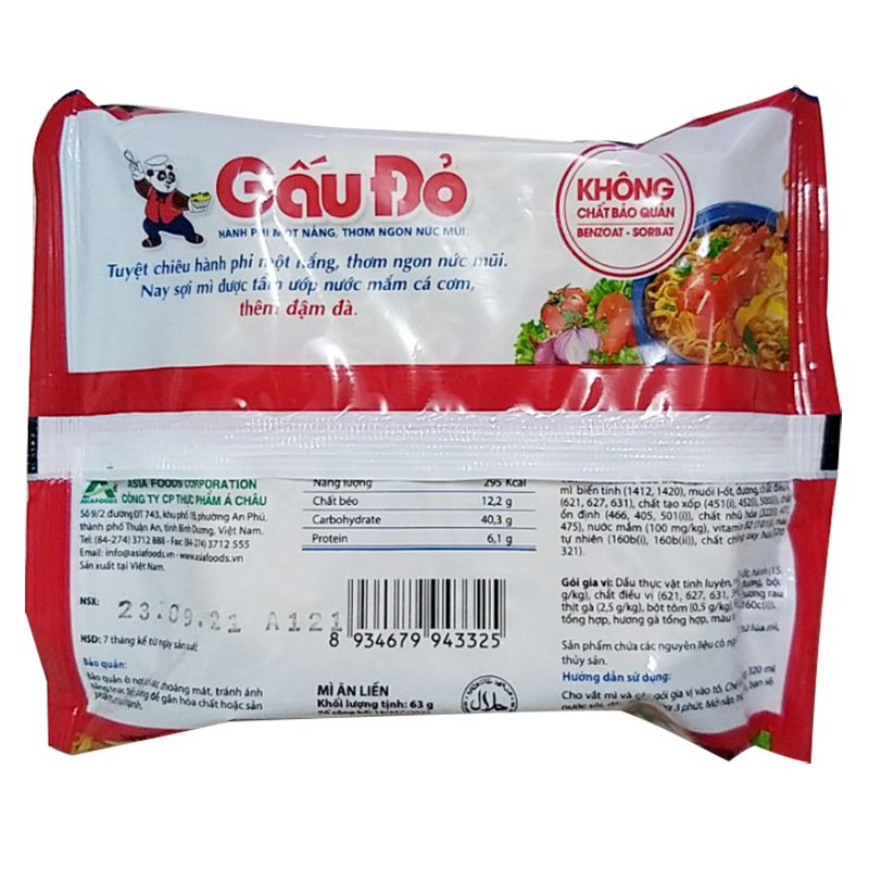 Mì tôm và gà Gấu Đỏ thùng 30 gói x 63g – Chuỗi Tạp Hóa Việt - Chuyên Sỉ ...