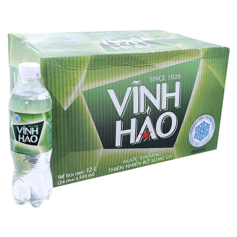 Nước khoáng có ga Vĩnh Hảo thùng 24 chai x 500ml – Chuỗi Tạp Hóa Việt - Chuyên Sỉ Và Lẻ
