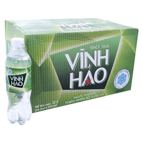 Nước khoáng có ga Vĩnh Hảo thùng 24 chai x 500ml – Chuỗi Tạp Hóa Việt - Chuyên Sỉ Và Lẻ
