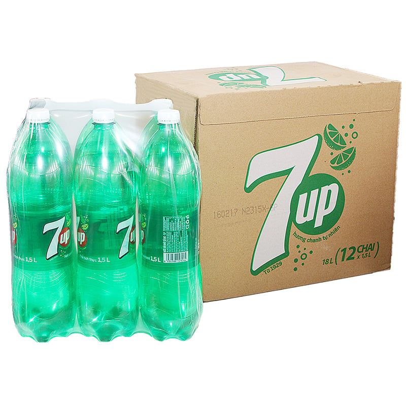 Nước ngọt 7 Up hương chanh thùng 12 chai x 1.5 lít – Chuỗi Tạp Hóa Việt - Chuyên Sỉ Và Lẻ