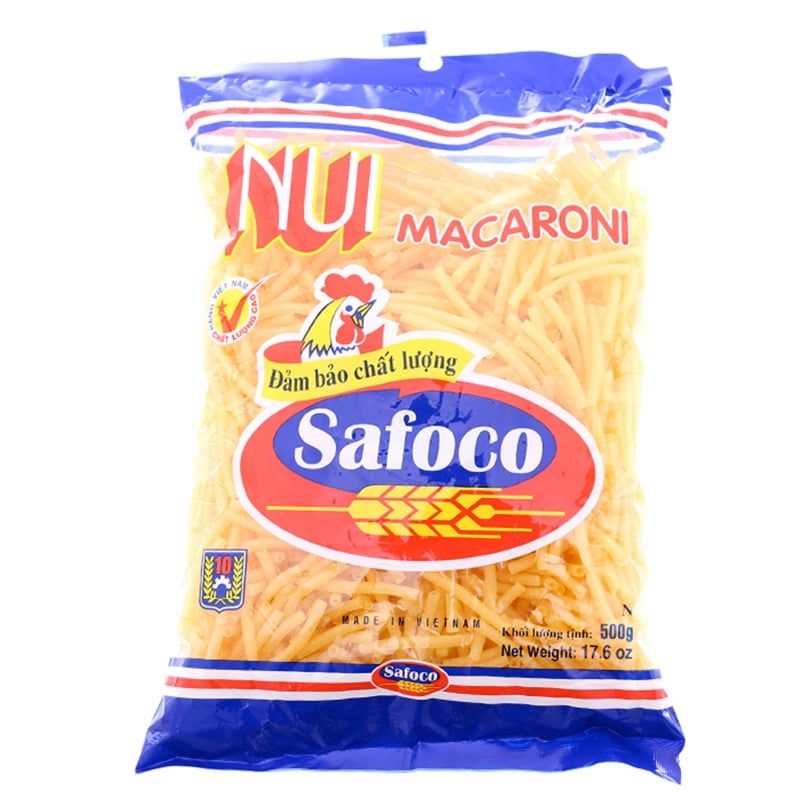 Nui ống nhỏ Macaroni Safoco gói 500g – Chuỗi Tạp Hóa Việt - Chuyên Sỉ Và Lẻ