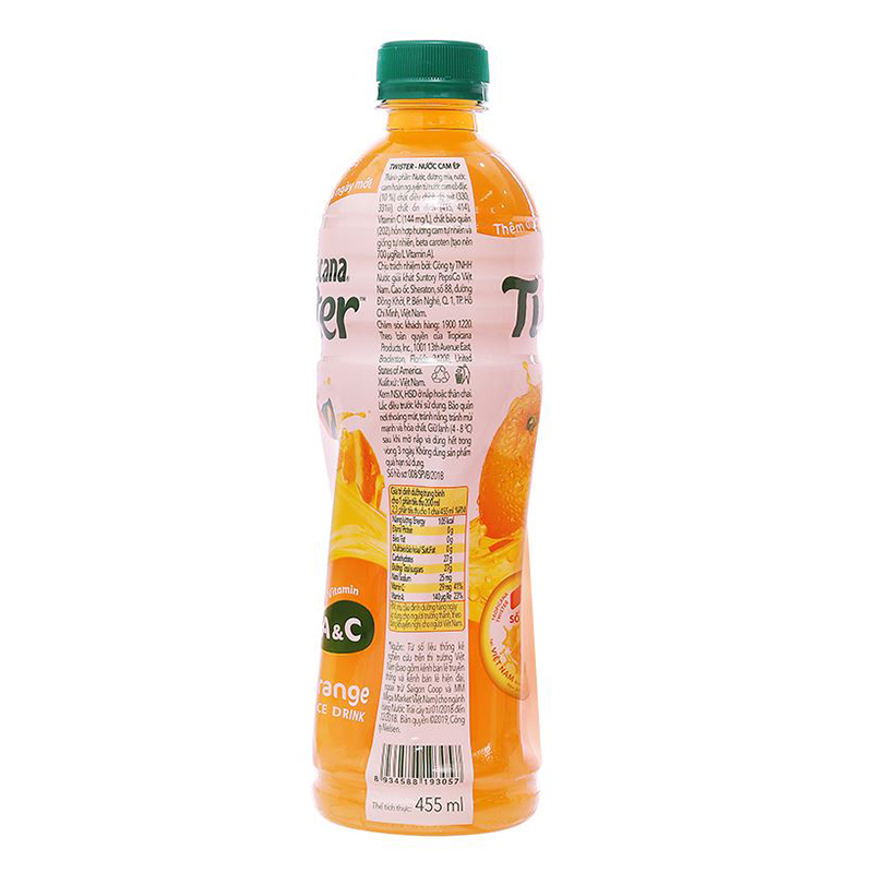 Nước cam ép Twister thùng 24 chai x 455ml – Chuỗi Tạp Hóa Việt - Chuyên Sỉ Và Lẻ