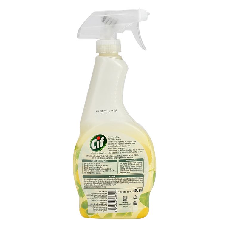Nước lau bếp Cif thiên nhiên hương chanh và baking soda chai 500ml ...