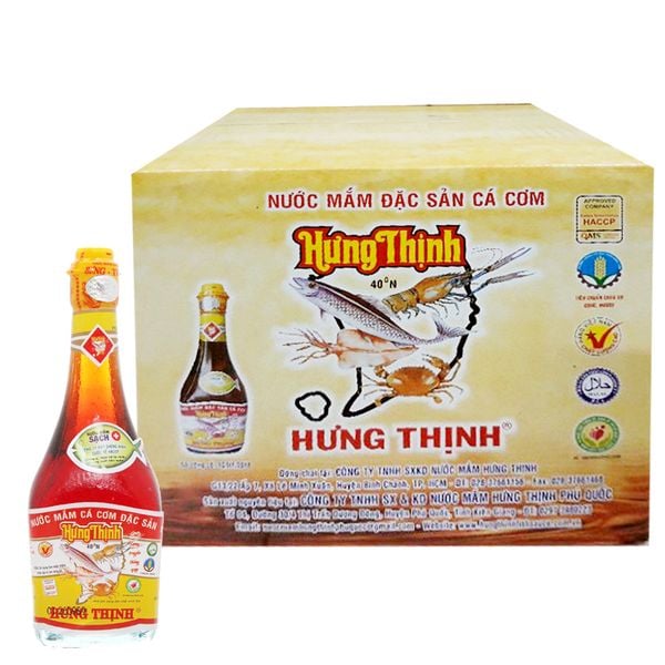 Nước mắm cá cơm Hưng Thịnh 40 độ đạm thùng 6 chai x 220 ml – Chuỗi Tạp Hóa Việt - Chuyên Sỉ Và Lẻ