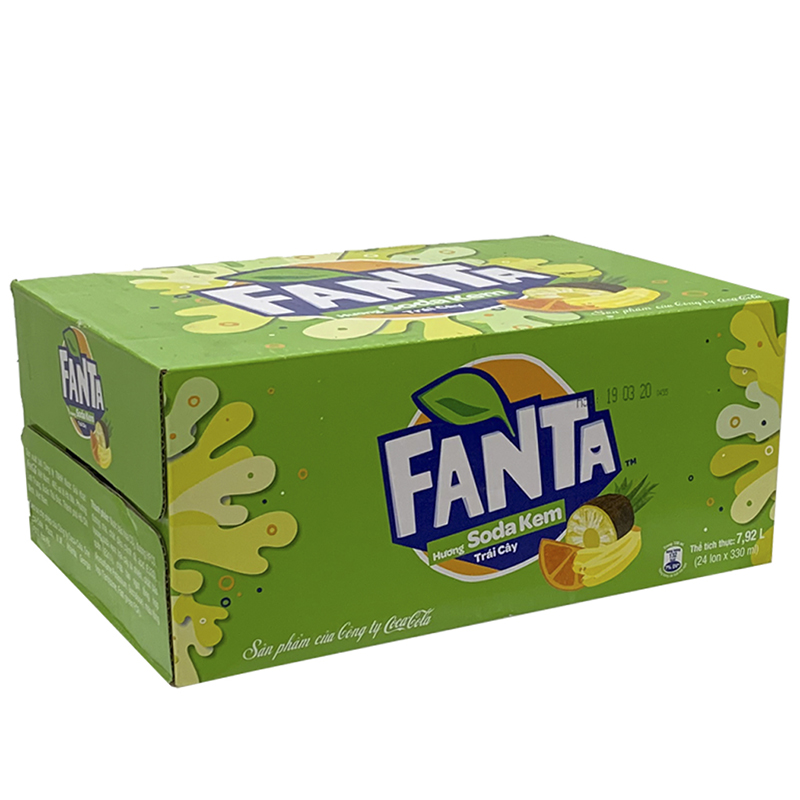 Nước ngọt Fanta vị soda kem thùng 24 lon x 330ml – Chuỗi Tạp Hóa Việt ...