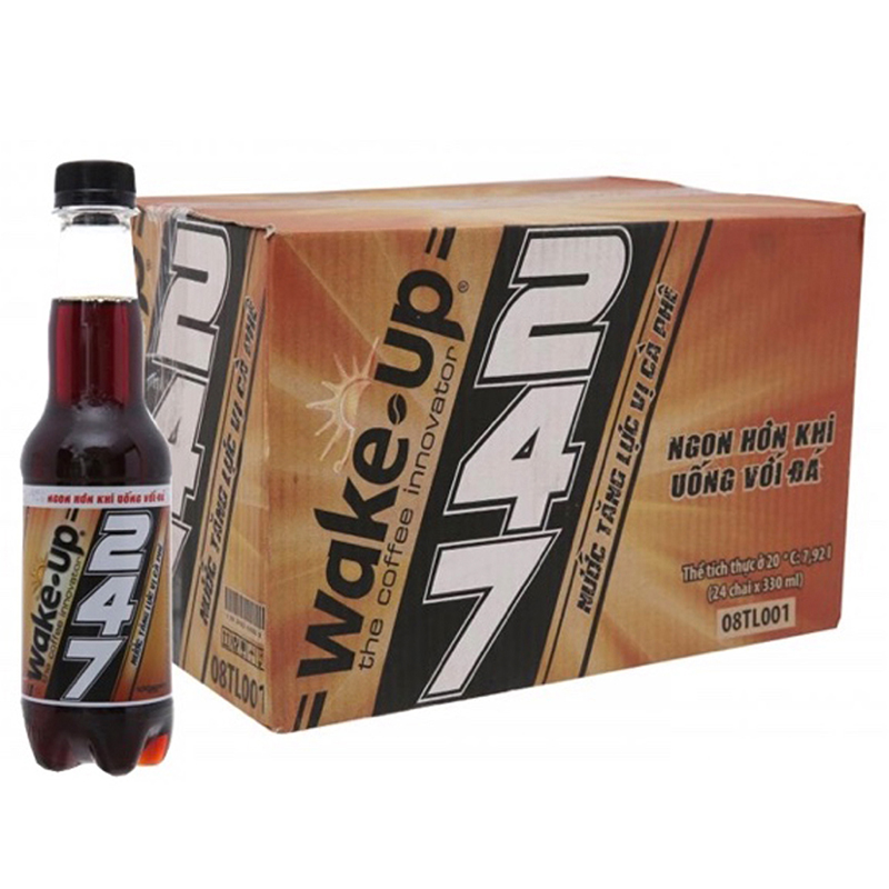 Nước tăng lực Wake Up 247 hương cà phê thùng 24 chai x 330 ml – Chuỗi ...