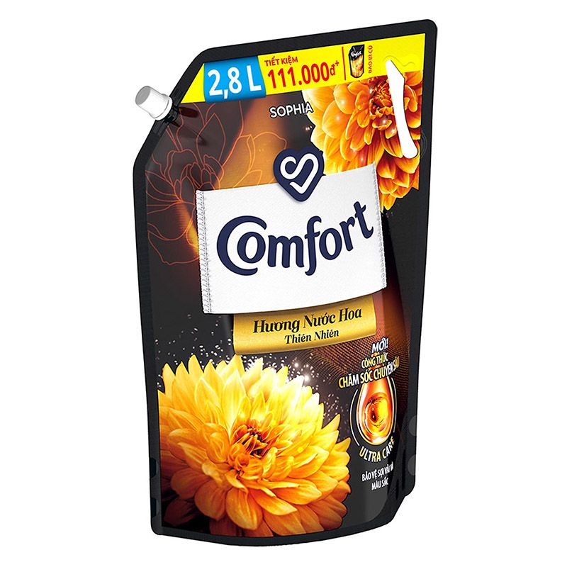 Nước xả vải Comfort hương nước hoa thiên nhiên sophia túi 2,8 lít ...