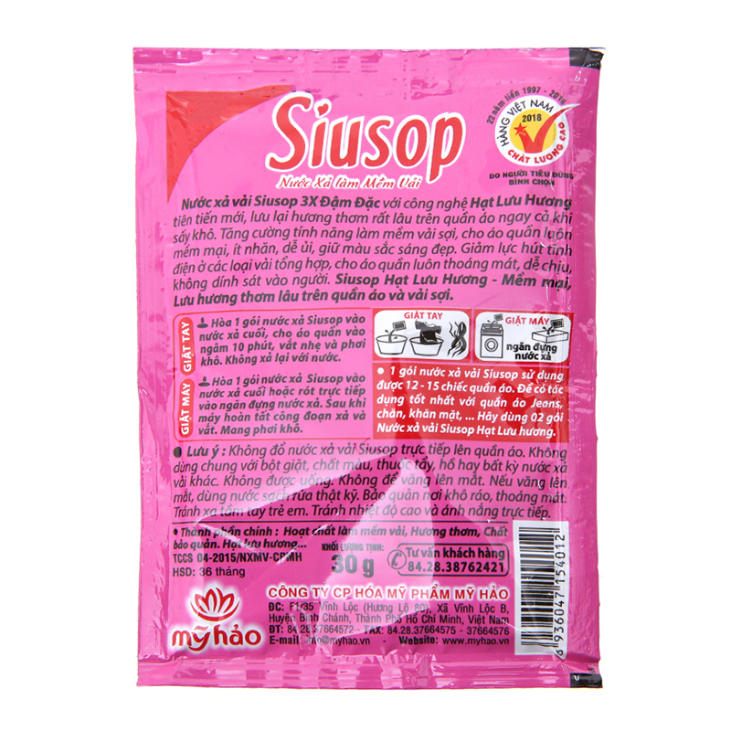 Nước xả vải Siusop 3X đậm đặc hương hoa hồng dây 30ml x 10 gói – Chuỗi ...