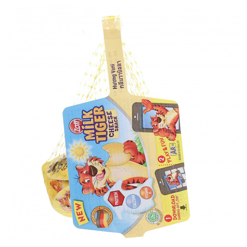 Phô mai Zott MilK Tiger cheese snack hương vani túi 5 cái x 20g 100g ...