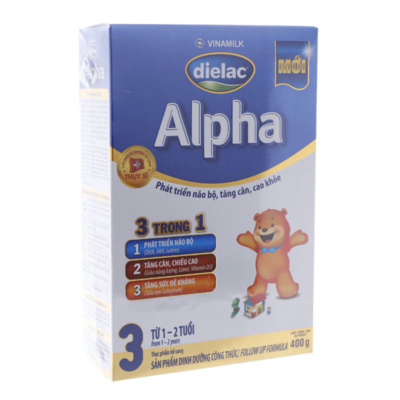 Sữa bột Dielac Alpha 3 cho trẻ từ 1 đến 2 tuổi hộp giấy 400g – Chuỗi ...