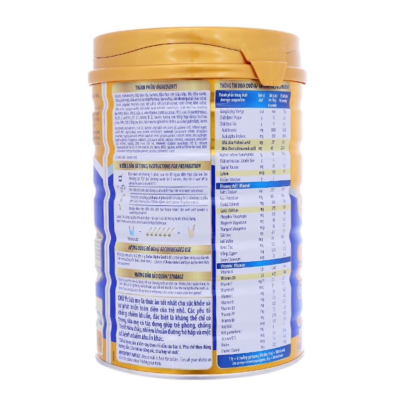 Sữa bột Dielac Alpha Gold 3 cho trẻ từ 1 đến 2 tuổi lon 900g – Chuỗi Tạp Hóa Việt - Chuyên Sỉ Và Lẻ
