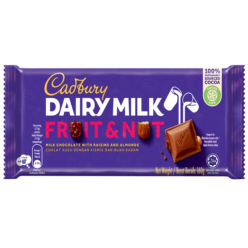 Socola sữa Cadbury Dairy Milk hạnh nhân gói 160g – Chuỗi Tạp Hóa Việt ...