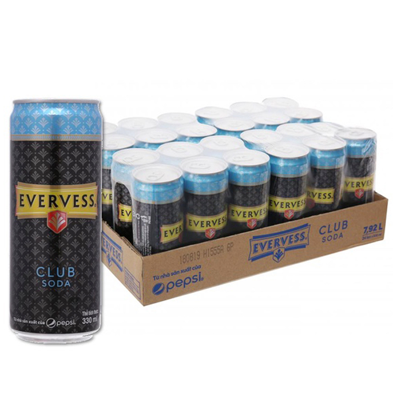 Soda Evervess Club thùng 24 lon x 330ml – Chuỗi Tạp Hóa Việt - Chuyên ...