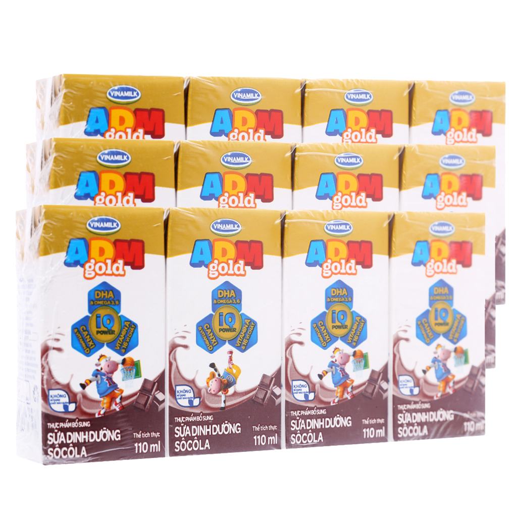 Sữa dinh dưỡng socola Vinamilk ADM Gold thùng 48 hộp x 110ml – Chuỗi ...