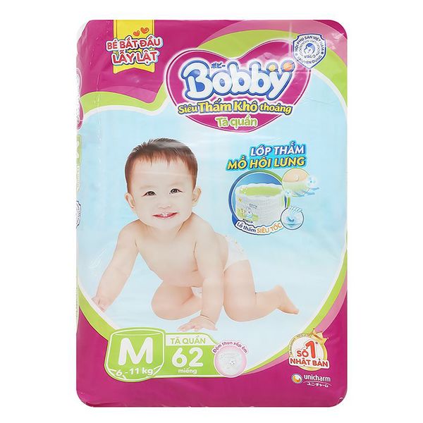 Tã quần Bobby size M dành cho bé 6 - 11kg gói 62 miếng – Chuỗi Tạp Hóa ...