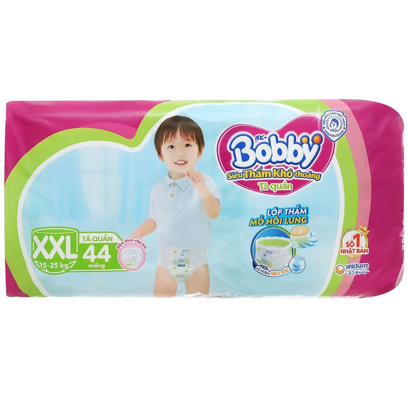 Tã quần Bobby size XXL dành cho bé 15 - 25 kg gói 44 cái – Chuỗi Tạp ...