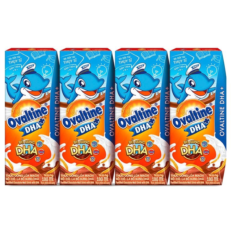 Thức uống dinh dưỡng Ovaltine DHA+ lốc 4 hộp x 180ml – Chuỗi Tạp Hóa ...