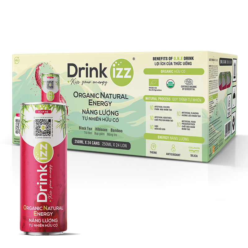 Thức uồng năng lượng hữu cơ Drink Izz lon 250 ml – Chuỗi Tạp Hóa Việt ...