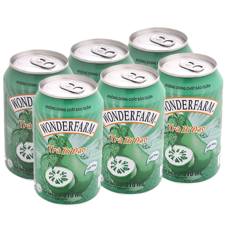 Trà bí đao Wonderfarm lốc 6 lon x 310ml – Chuỗi Tạp Hóa Việt - Chuyên ...