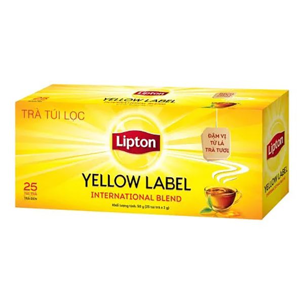 Trà đen túi lọc Lipton nhãn vàng hộp 25 gói x 2g – Chuỗi Tạp Hóa Việt ...
