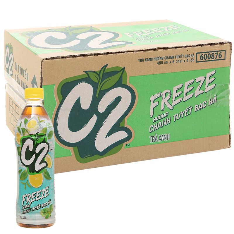 Trà xanh C2 hương chanh tuyết bạc hà chai 455ml – Chuỗi Tạp Hóa Việt - Chuyên Sỉ Và Lẻ