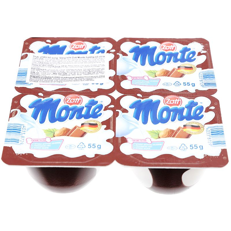 Váng sữa Monte vị Socola lốc 4 x 55g – Chuỗi Tạp Hóa Việt - Chuyên Sỉ Và Lẻ