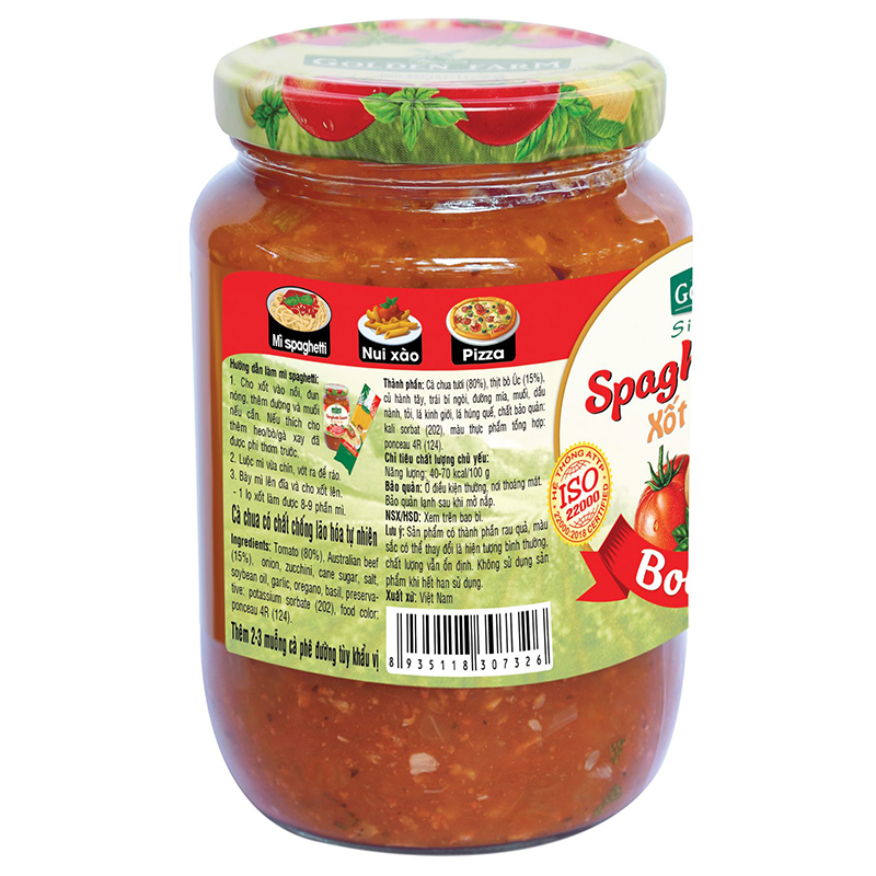 Xốt mì Spaghetti Golden Farm thịt bò hũ 820g – Chuỗi Tạp Hóa Việt ...