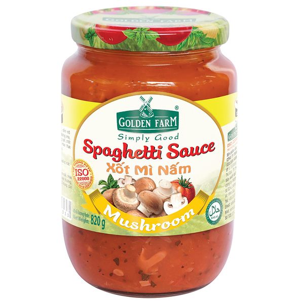 Xốt mì Spaghetti Golden Farm vị nấm hũ 820g – Chuỗi Tạp Hóa Việt ...