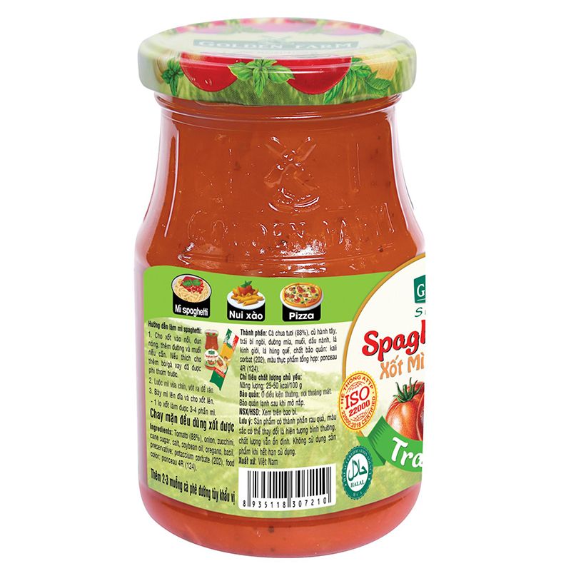 Xốt mì Spaghetti Golden Farm vị truyền thống hũ 370g – Chuỗi Tạp Hóa ...