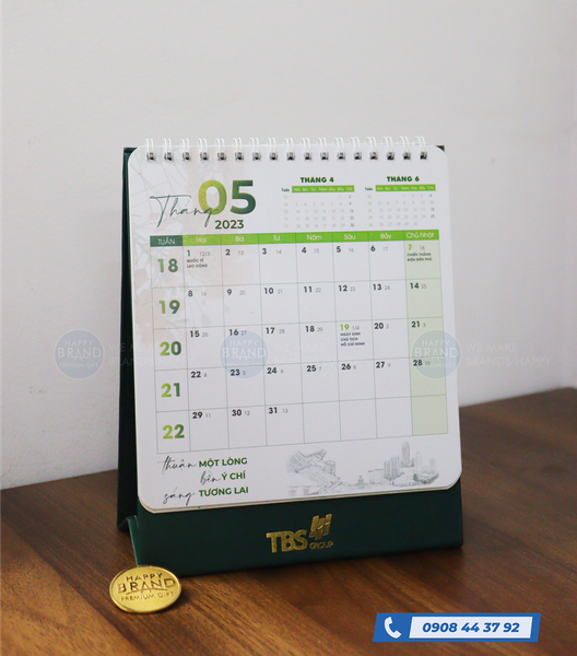LỊCH BÀN CHỮ A 2024 - LB17 – Quà tặng doanh nghiệp Happy Brand
