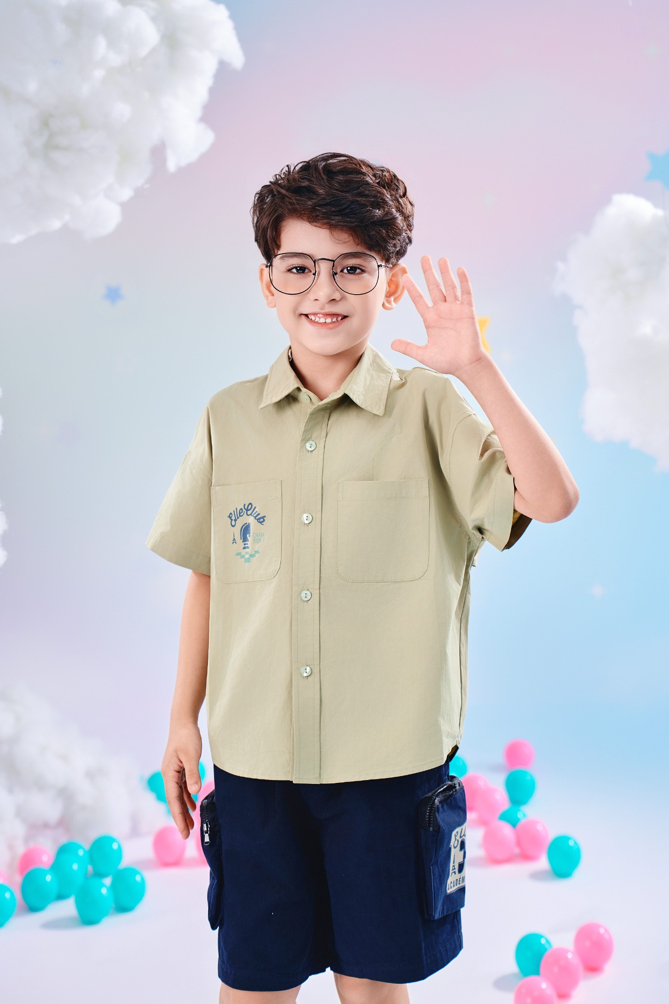 Áo Sơ Mi Ngắn Tay Rabity x ELLE Kids - Designed In Paris 802.001