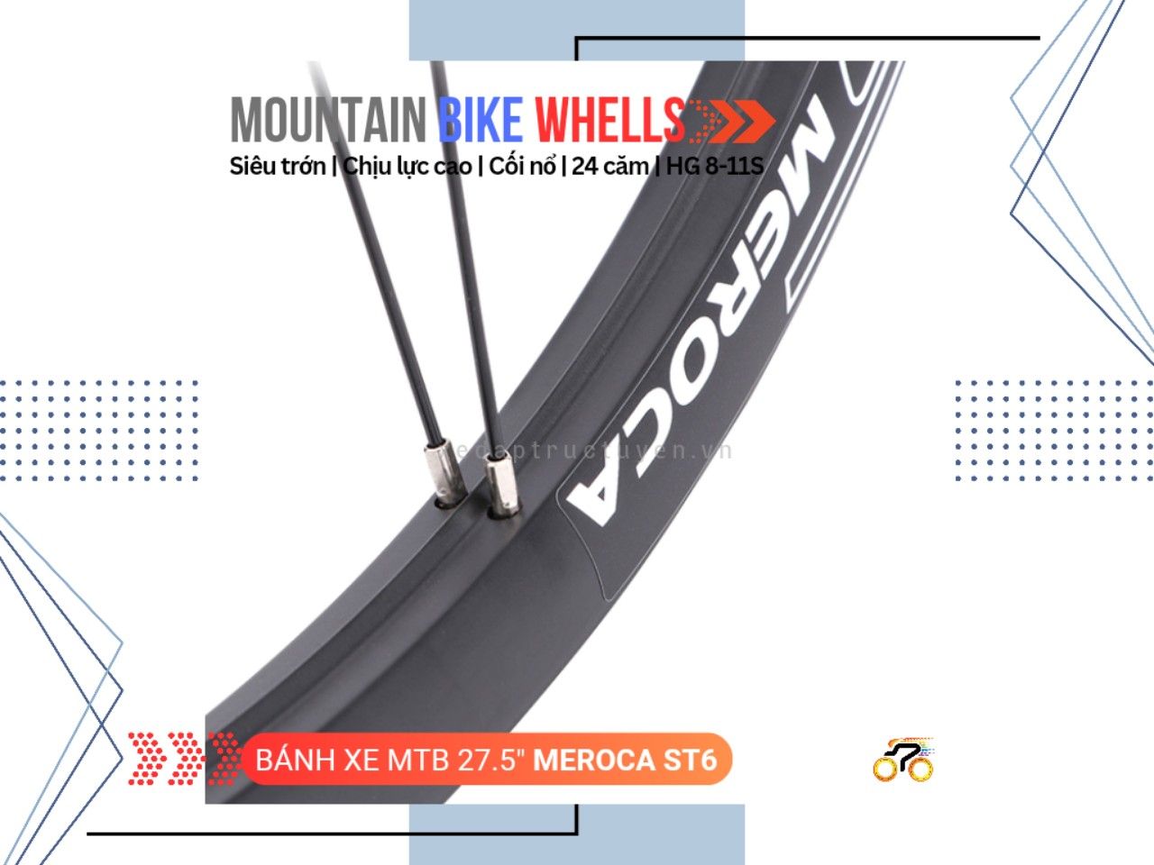 BÁNH XE ĐẠP MTB 27.5” - MEROCA ST6 - HG (CỐI NỔ) - THẮNG ĐĨA - LÍP THẢ ...