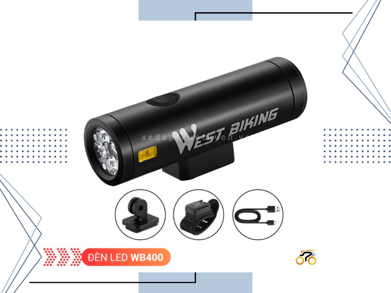 ĐÈN LED TRƯỚC - WEST BIKING WB400 - ĐÈN TRÒN (800 LUNEN, 2000mAh) – Xe ...