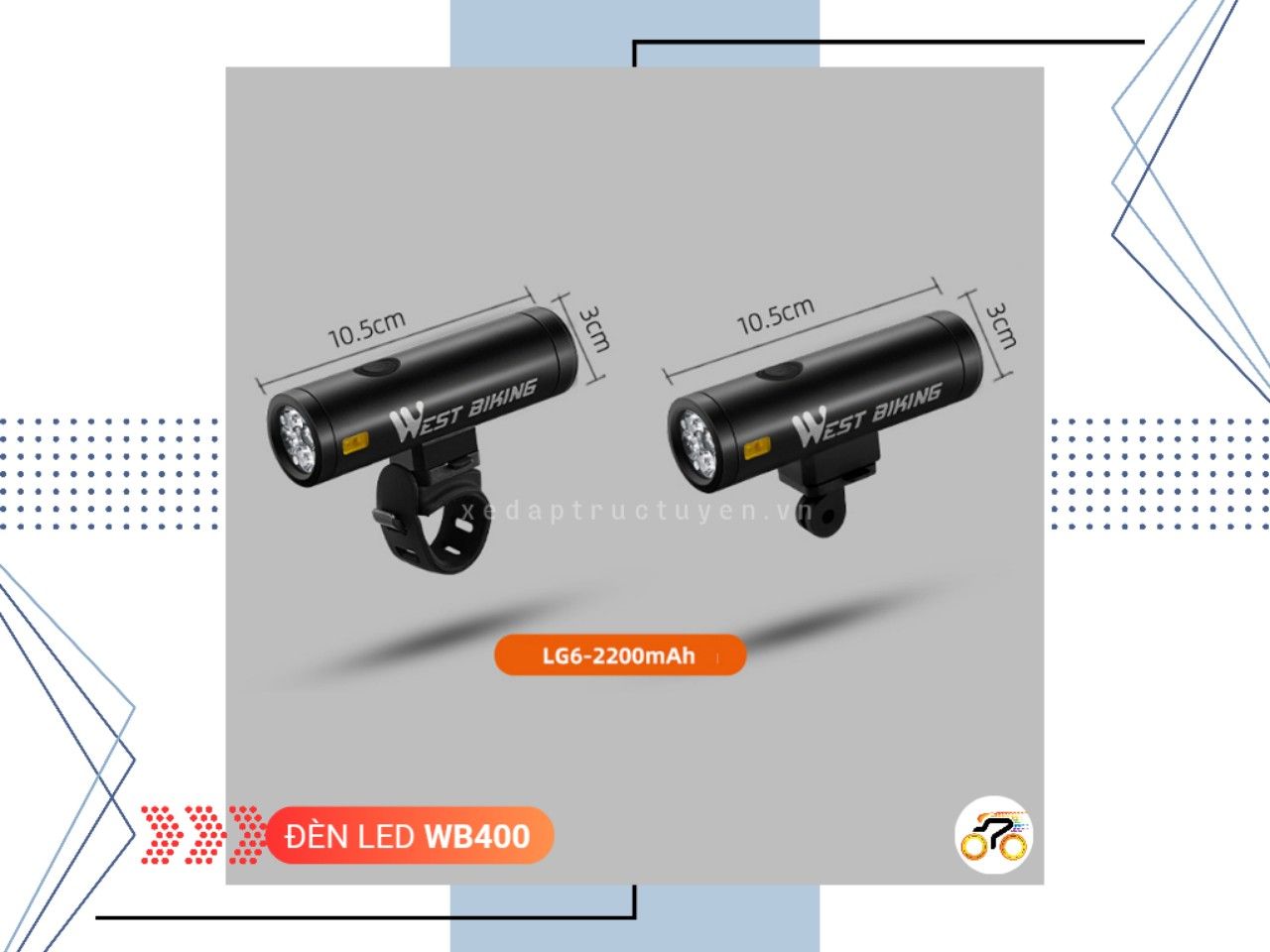 ĐÈN LED TRƯỚC - WEST BIKING WB400 - ĐÈN TRÒN (800 LUNEN, 2000mAh) – Xe ...