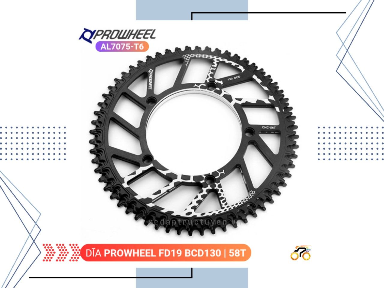 DĨA XE ĐẠP - ROAD / TOURING - PROWHEEL FD19 - 58T - BCD 130 – Xe đạp ...