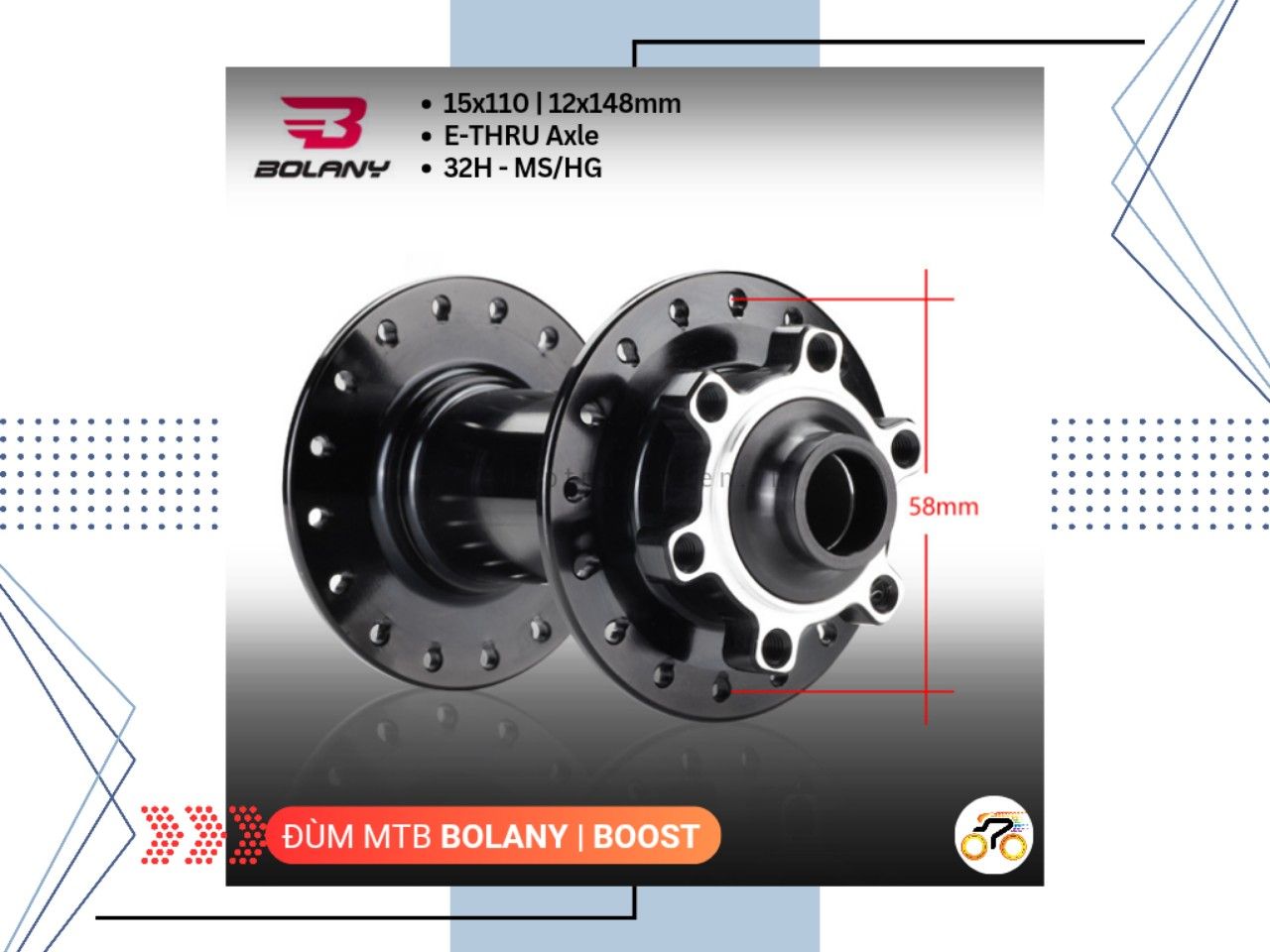 ĐÙM XE ĐẠP - HUB BOLANY - CỐI HG - TY BOOST - 6 CÓC - MTB - BẠC ĐẠN ...