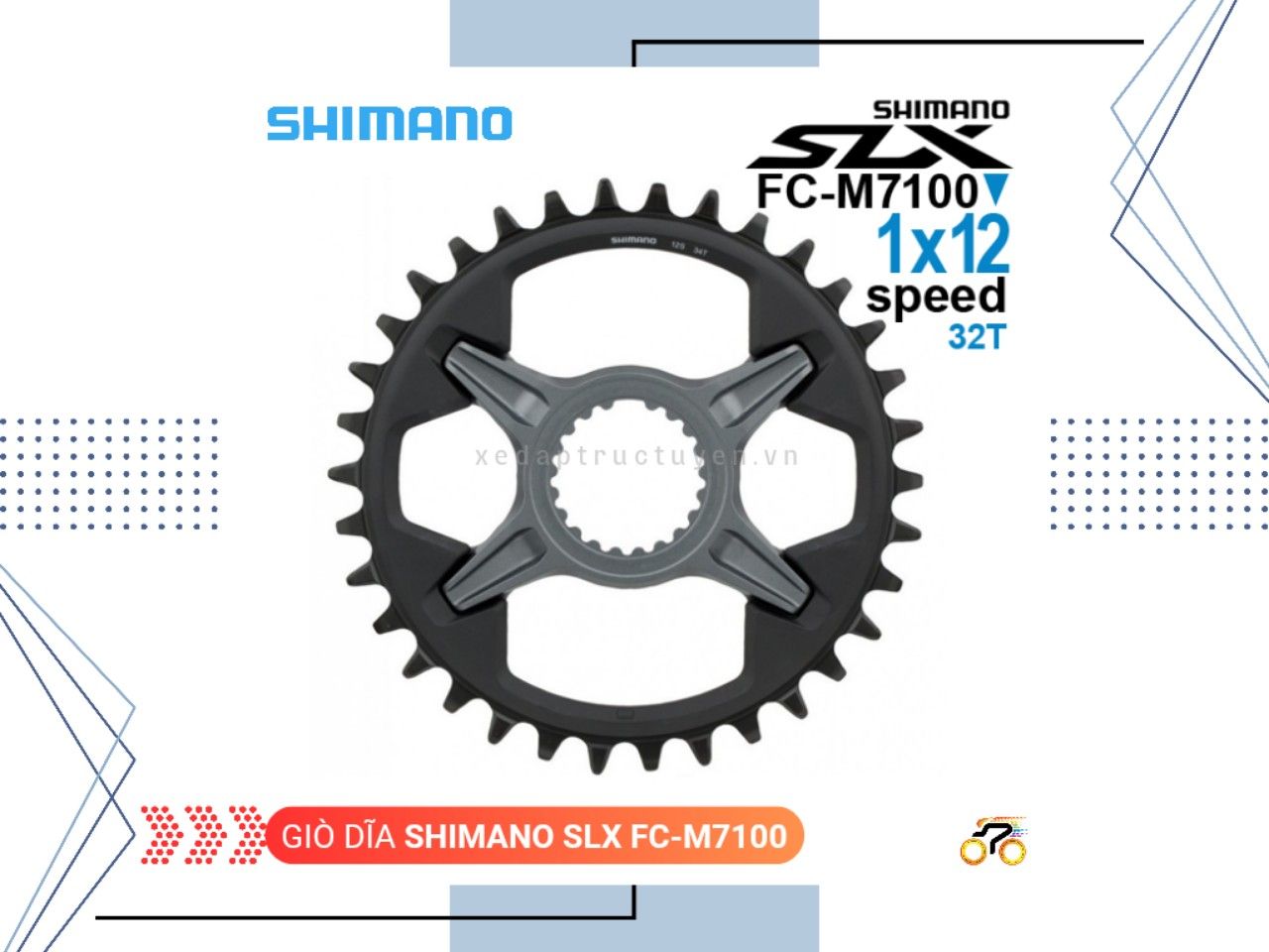 GIÒ DĨA XE ĐẠP MTB - SHIMANO DEORE SLX FC M7100 - 32T - NHÔM – Xe đạp ...