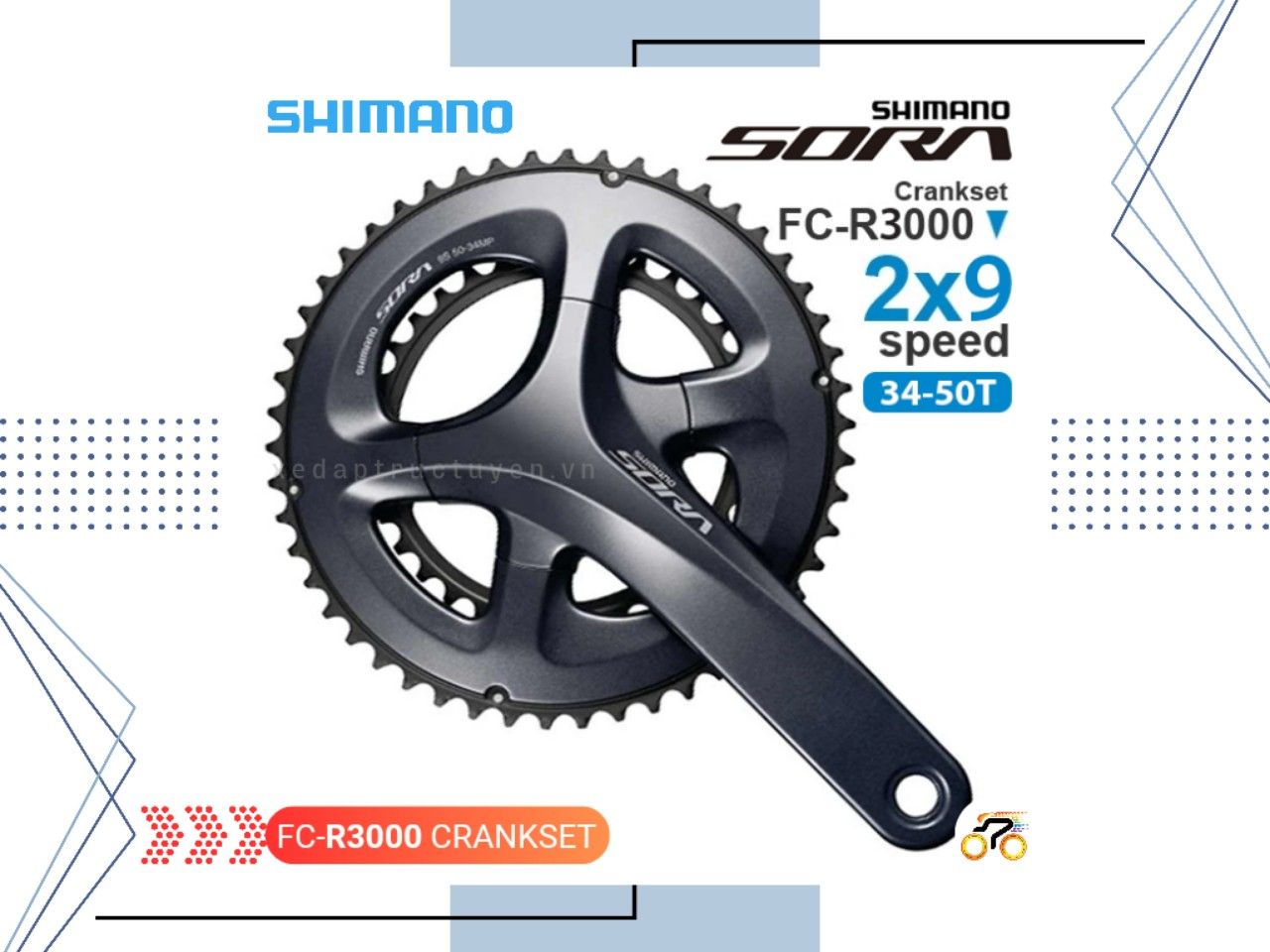 GIÒ DĨA XE ĐẠP ROAD - SHIMANO SORA FC R3000 - 34-50T - NHÔM – Xe đạp ...