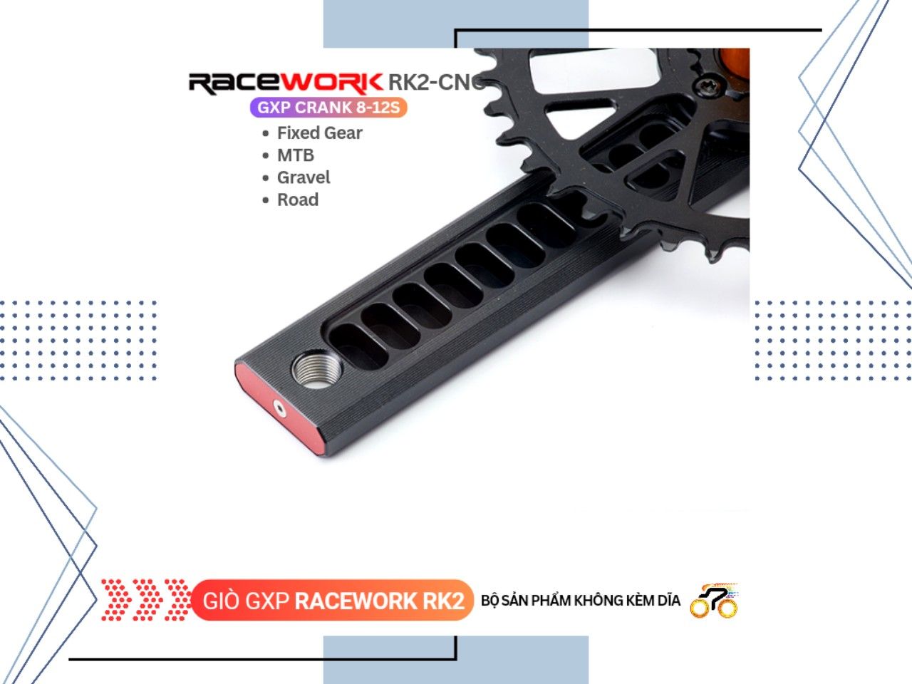 GIÒ KHÔNG DĨA GXP - RACEWORK RK2 - CNC GXP (KÈM TRỤC RỖNG) – Xe đạp ...