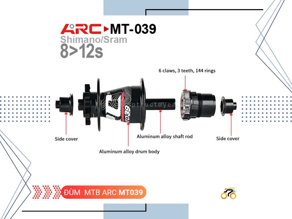 ĐÙM XE ĐẠP - HUB ARC MT039 - CỐI MS - MTB - BẠC ĐẠN - THẮNG ĐĨA – Xe ...