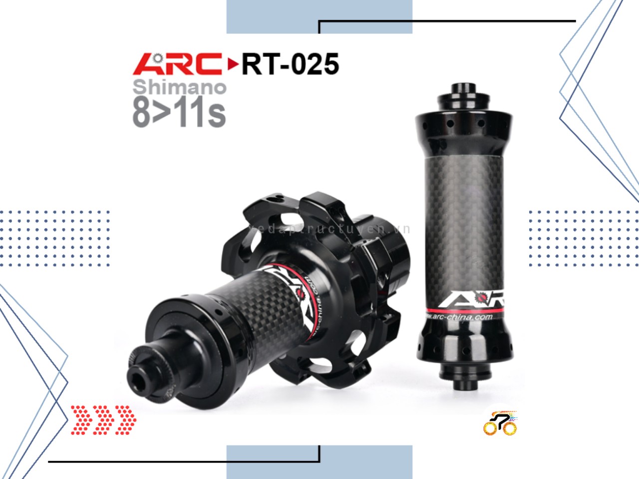 ĐÙM XE ĐẠP - HUB ARC RT025 - CỐI HG - ROAD - BẠC ĐẠN - THẮNG CÀNG – Xe đạp Trực tuyến