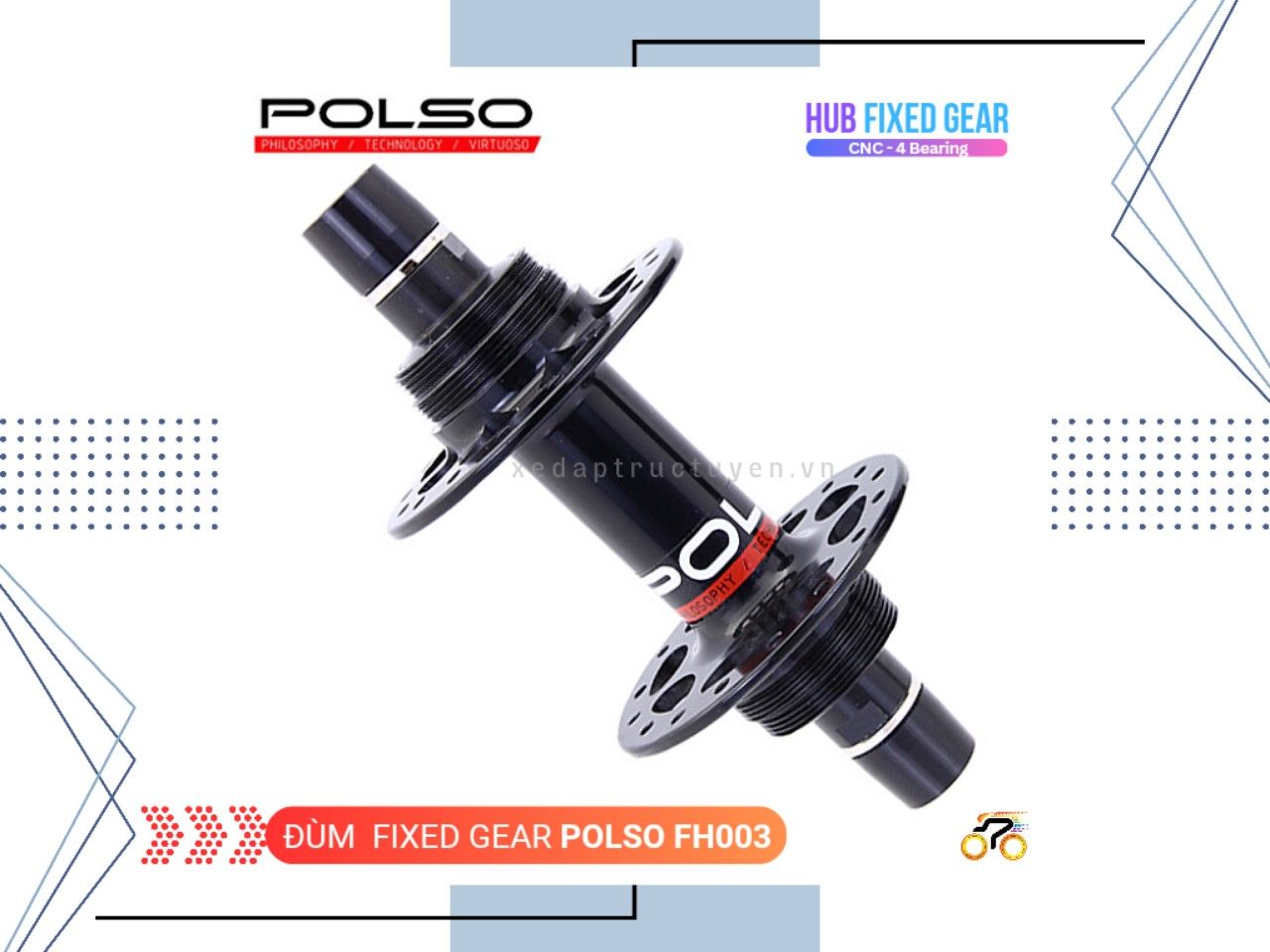 ĐÙM XE ĐẠP - HUB POLSO FH003 - FIXED GEAR - BẠC ĐẠN - 20/24L – Xe đạp ...