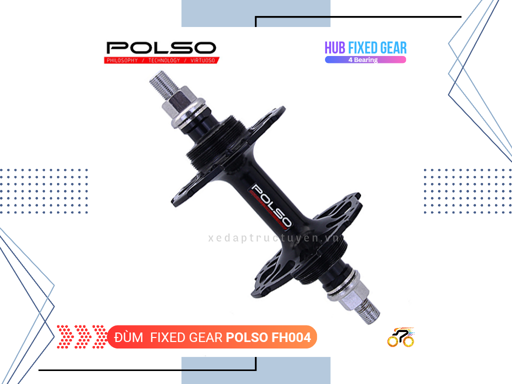 ĐÙM XE ĐẠP - HUB POLSO FH004 - FIXED GEAR - BẠC ĐẠN - 20/24L – Xe đạp ...