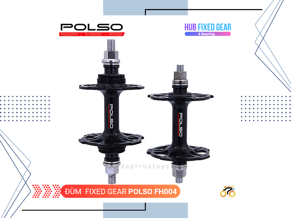 ĐÙM XE ĐẠP - HUB POLSO FH004 - FIXED GEAR - BẠC ĐẠN - 20/24L – Xe đạp ...
