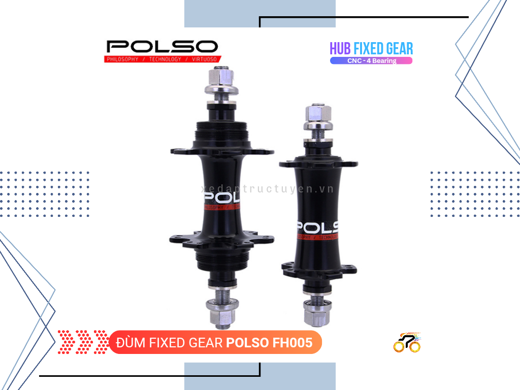 ĐÙM XE ĐẠP - HUB POLSO FH005 - FIXED GEAR - BẠC ĐẠN - 20/24L – Xe đạp ...