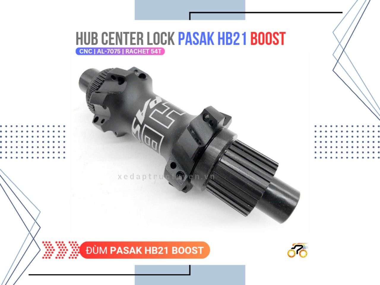 ĐÙM XE ĐẠP - HUB PASAK HB21 RATCHET 54 - CỐI MS - TY BOOST - 6 BẠC ĐẠN ...