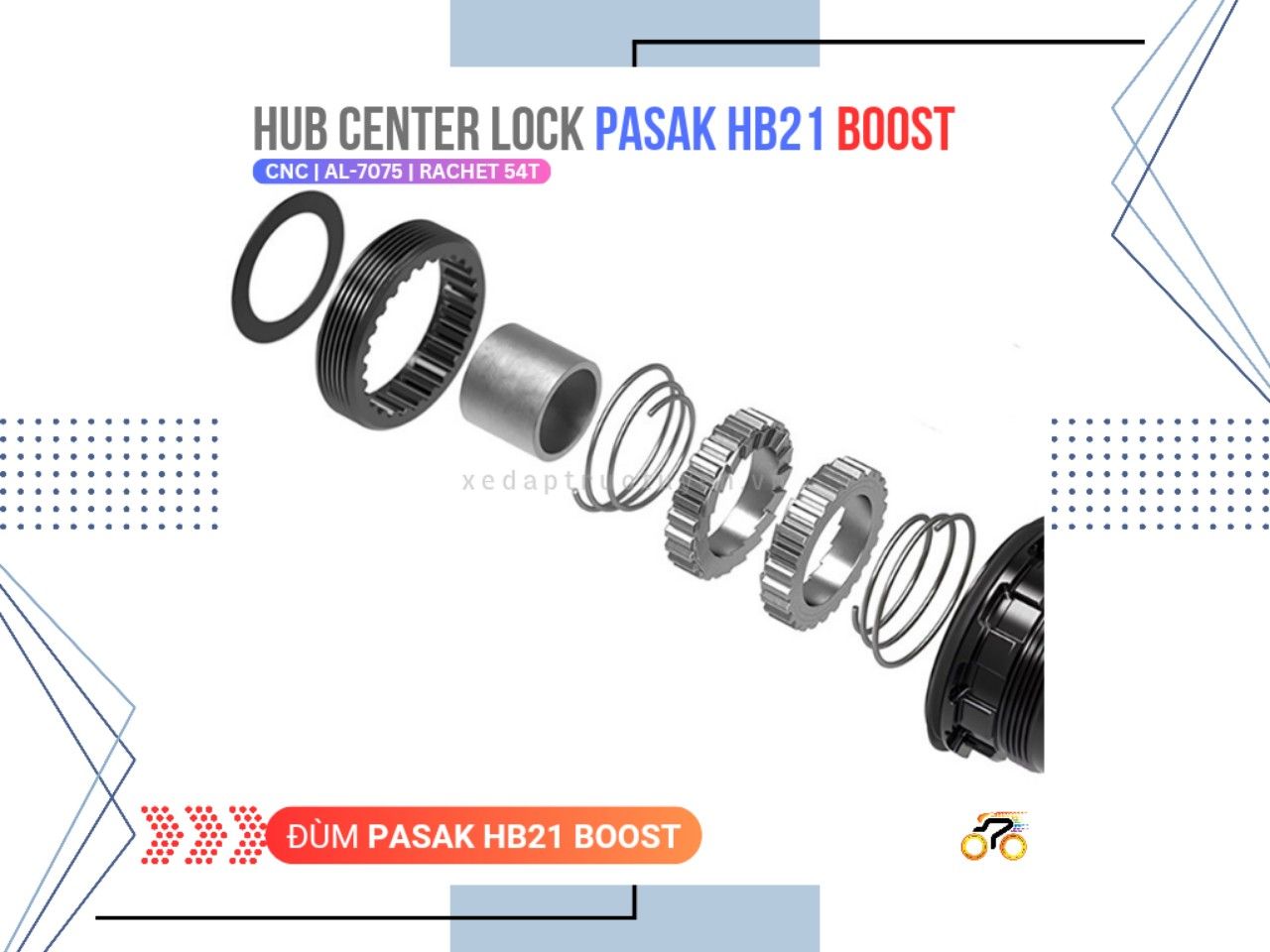 ĐÙM XE ĐẠP - HUB PASAK HB21 RATCHET 54 - CỐI MS - TY BOOST - 6 BẠC ĐẠN ...